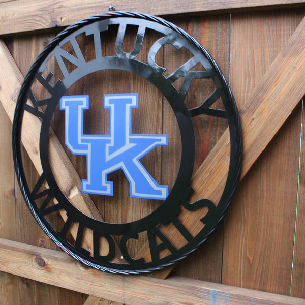 KENTUCKY WILDCATS CUSTOM METAL VINTAGE CRAFT SIGN WESTERN HOME DECOR H ...